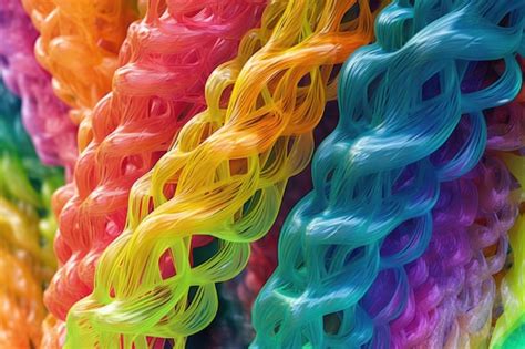 Premium Ai Image Closeup Of Dna Strands Intertwined In Vibrant Colors Created With Generative Ai