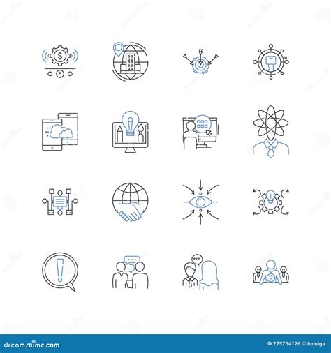 Coalition Business Line Icons Collection Partnership Collaboration