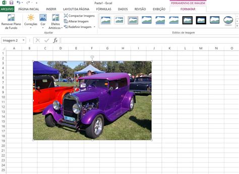 como inserir imagem no excel