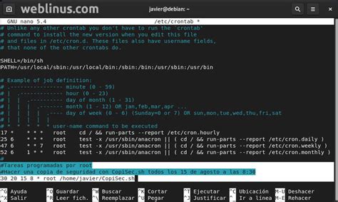 Programar Tareas En GNU Linux Con At Y Cron Weblinus