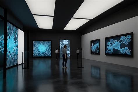 Premium Photo Molecular Odyssey Interactive Digital Installation