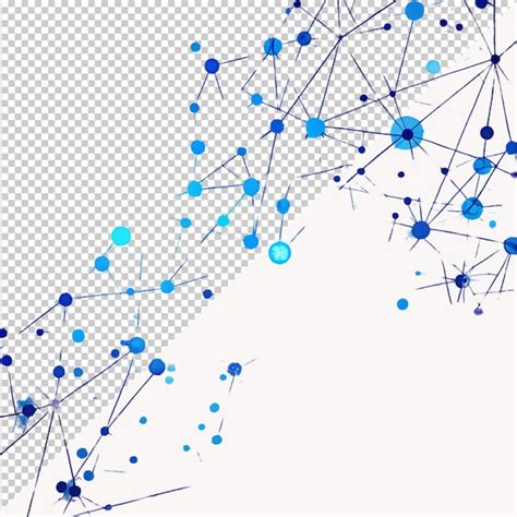 Premium Psd Blue Connected Lines And Dots