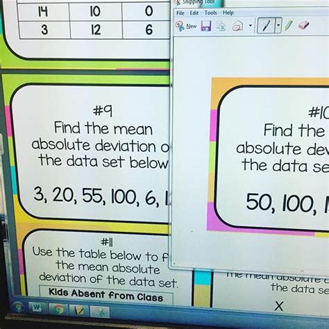 Mean Absolute Deviation Task Cards Math Center Practice Activity