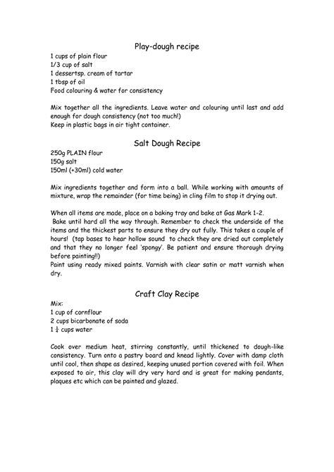 Printable Playdough Recipe Printable Calendars At A Glance