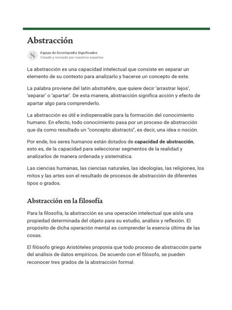 Abstracción Qué Es Significado Y Tipos Pdf Arte Abstracto Abstracción