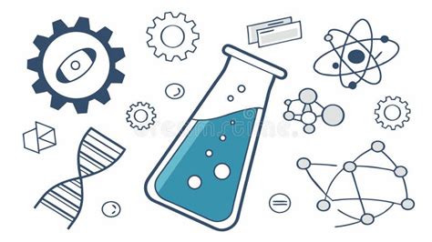 Chemistry Beaker And Molecules Science Lab Equipment Experiment Vector Design Generative Ai