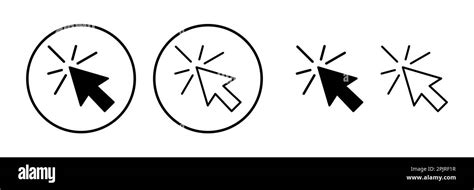 Click Icon Vector Cursor Icon Vector Pointer Sign Stock Vector Image