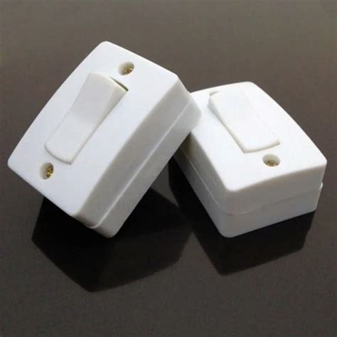 Pcs Rocker Plate Wall Switches Push Button Switch Bedside Decoration Surface Mounted In