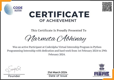 Successfully Completed Virtual Internship At Code Alpha I Am Thrilled