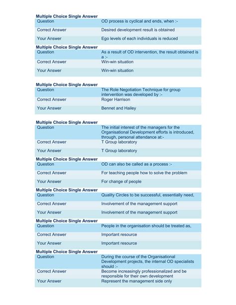 Multiple Choice Single Answer Question Correct Answer