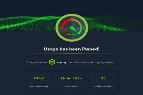 hack the box — usage machine write up by cayleen g medium