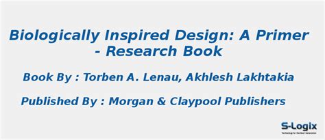 good research books in biologically inspired design a primer s logix