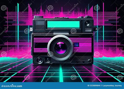 Abstract Wireframe Pixel Art Glitch Datamoshing Camera Effect Retro Stock Illustration