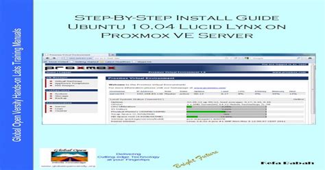Download Pdf Install Guide Ubuntu 10 04 Lucid Lynx On Proxmox Ve Server