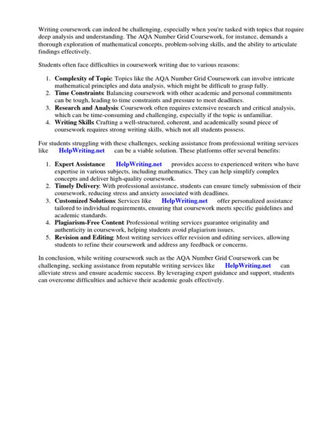 Aqa Number Grid Coursework Pdf Numbers Multiplication