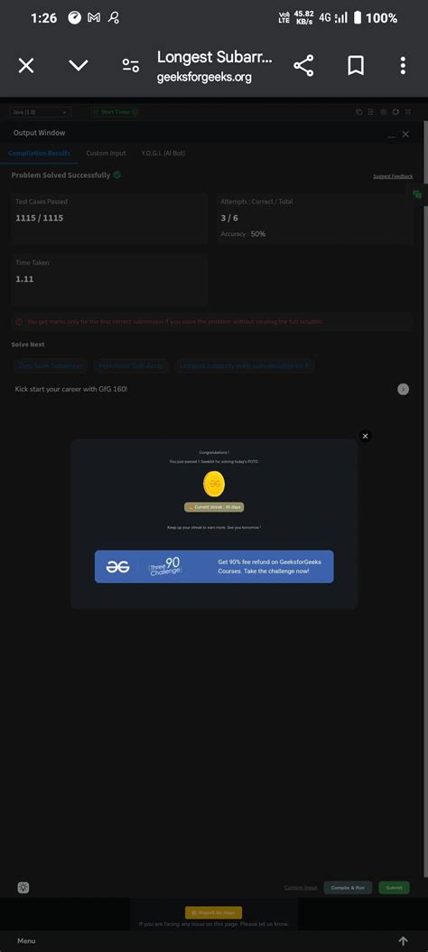 Desaboina Mahesh On Linkedin Geeksforgeeks Gfg160