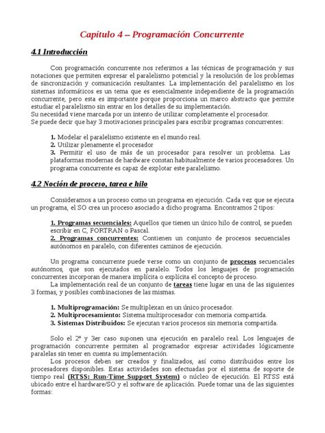 Leccion 4 Programacion Concurrente Pdf Hilo Computación