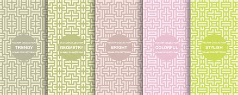 벡터 컬러풀한 매끄러운 기하학적 패턴 세트 스트라이프 섬세한 디자인 생생한 창조적 배경 끝없는 트렌디 한 질감 0명에 대한 스톡 벡터 아트 및 기타 이미지 Istock