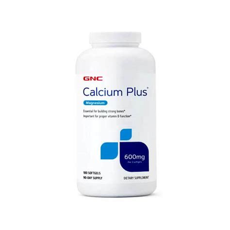 Gnc Calcium Plus Magnesium 600mg 180 Softgels Wealzin