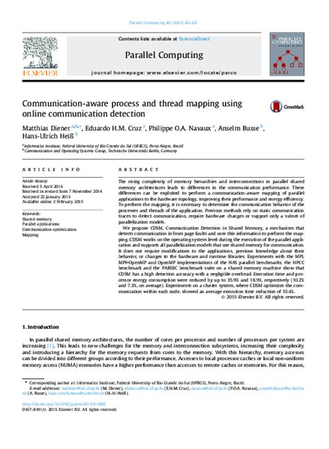 pdf communication aware process and thread mapping using online