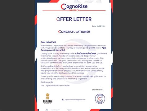 internship appdevelopment android cognoriseinfotech codingjourney