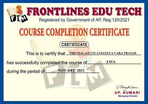 Tirumalasetti Anjaneya Vara Prasad On Linkedin Programming Training Frontlinesedutech