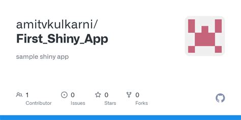 GitHub Amitvkulkarni First Shiny App Sample Shiny App