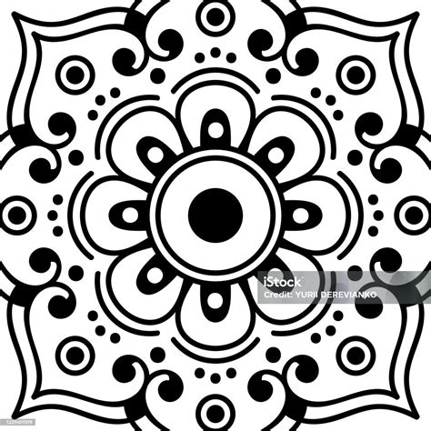 만다라 기하학적 패턴과 추상 그래픽 사각형 배경입니다 벡터 일러스트레이션 0명에 대한 스톡 벡터 아트 및 기타 이미지 0명 검은색 기하 도형 Istock