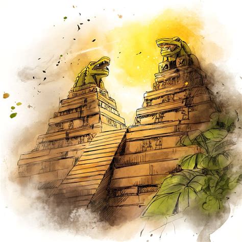 Ancient Aztec Serpent Stock Illustrations 222 Ancient Aztec Serpent