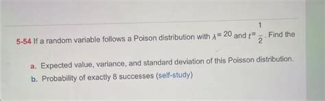 solved 5 54 if a random variable follows a poison