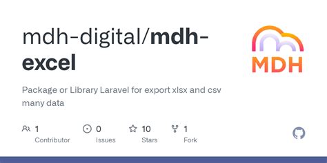GitHub Mdh Digital Mdh Excel Package Or Library Laravel For Export Xlsx And Csv Many Data