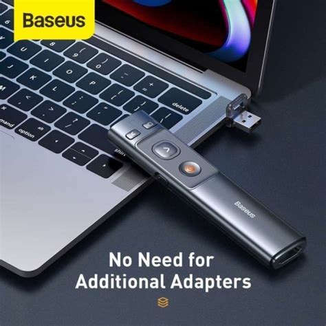 Promo Baseus Laser Pointer Wireless Orange Dot Presenter Type C Usb
