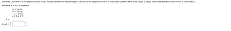 solved maximize p 3x y subject to