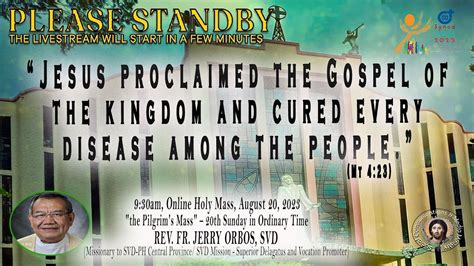 Fr. Jerry Orbos, SVD – LIVE NOW: HOLY MASS 9:30AM | Sunday, August 20, 2023 at the Diocesan ...