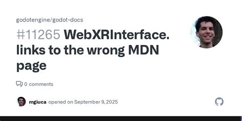 Webxrinterfacerequiredfeatures Links To The Wrong Mdn Page · Issue