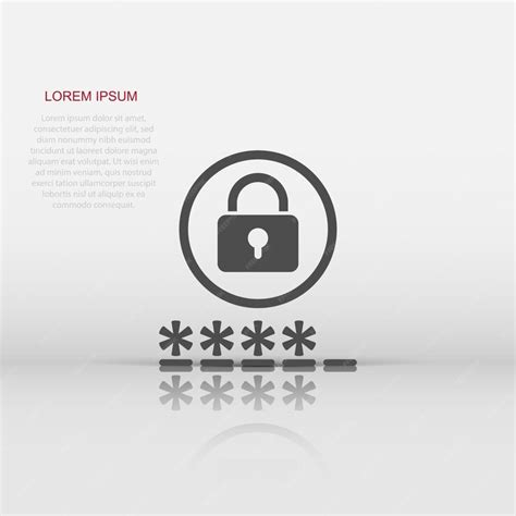 Premium Vector Login Icon In Flat Style Password Access Vector