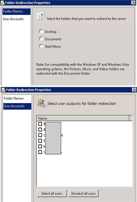 Solved Sbs 2008 Folder Redirection Group Policy Setup But Wizard