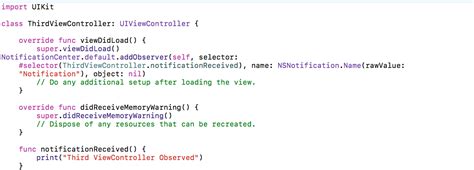 Ios Observing Notifications Stack Overflow