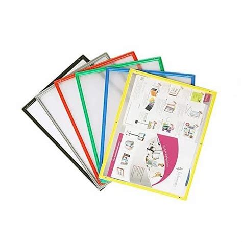 Infomate A4 Paper Magnetic Display Pocket File Folder With 4 Magnets Pack Of 6 At ₹ 100 Piece