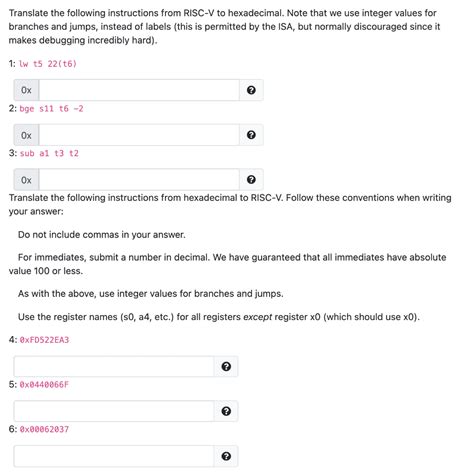 Solved Translate The Following Instructions From Risc V To