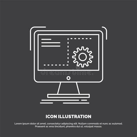 Command Computer Function Process Progress Icon Line Vector Symbol For Ui And Ux Website