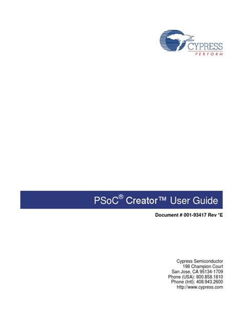 Psoc Creator User Guide Pdf Analog To Digital Converter Electronics
