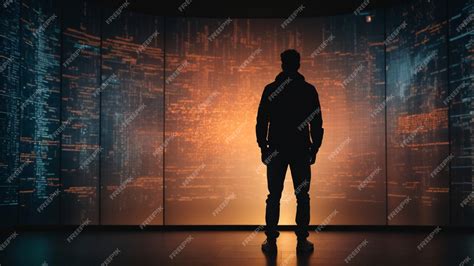 Premium Photo Photo People Monitoring Cybersecurity Hologram Map And