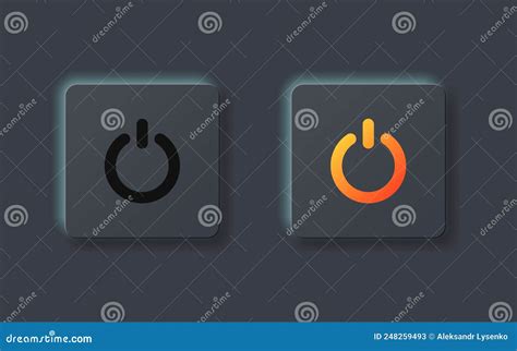 on and off buttons in flat style toggle switch vector illustration on