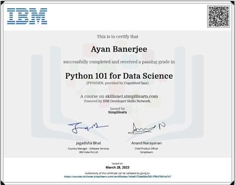 Datascience Python Ibm Simplilearn Ayan Banerjee