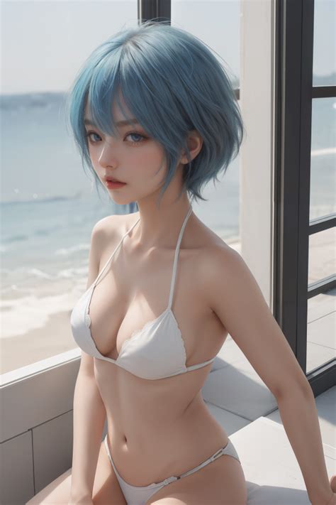 배경 화면 Aigc 애니메이션 소녀들 아야나미 레이 아름다운 파란 머리 가슴 분열 코스프레 에바 여자 신세기 에반게리온 신 해제 섹시한 단