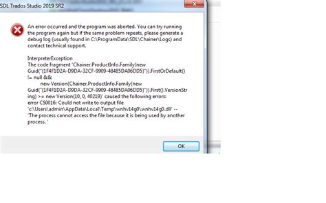 Error While Installing Sdl Trados 2019 On My Laptop 2 Licensing And