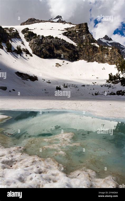 Amphitheater Lake Thaws Out Below Disappointment Peak In The Teton