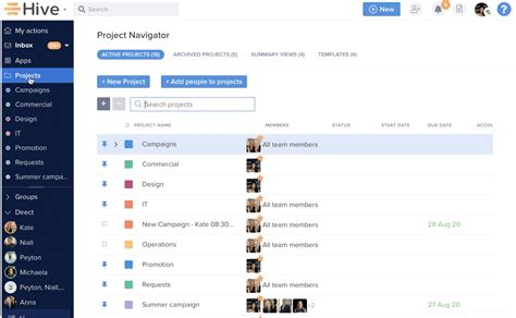 Hive 20 Our New Navigation Hive Project Management Tool