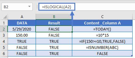 Excel ISLOGICAL Function Test If Cell Results In Logical